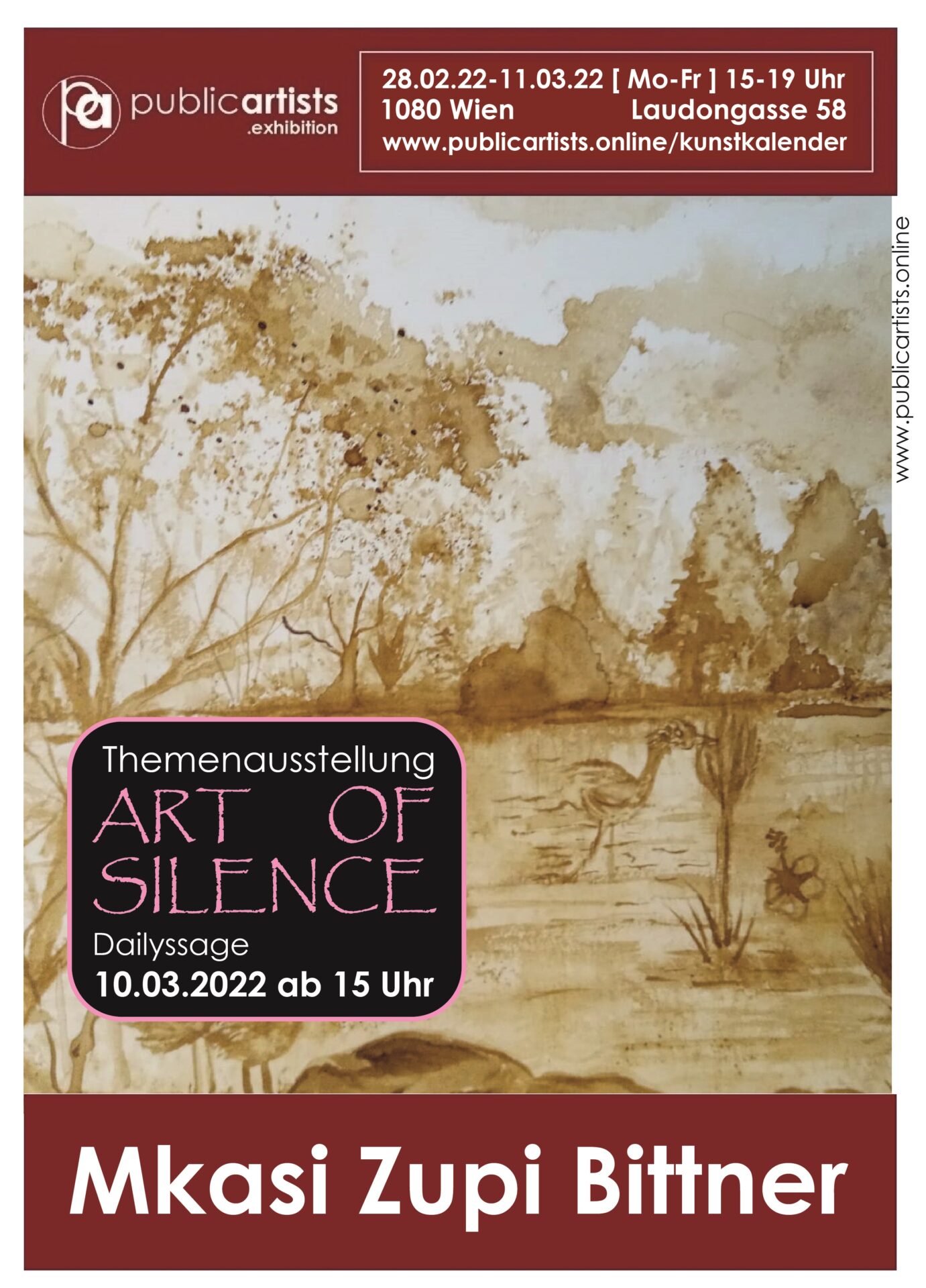 "ART OF SILENCE" with Mkasi Zupi Bittner - publicartists